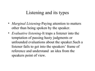 Lecture on listening | PPT