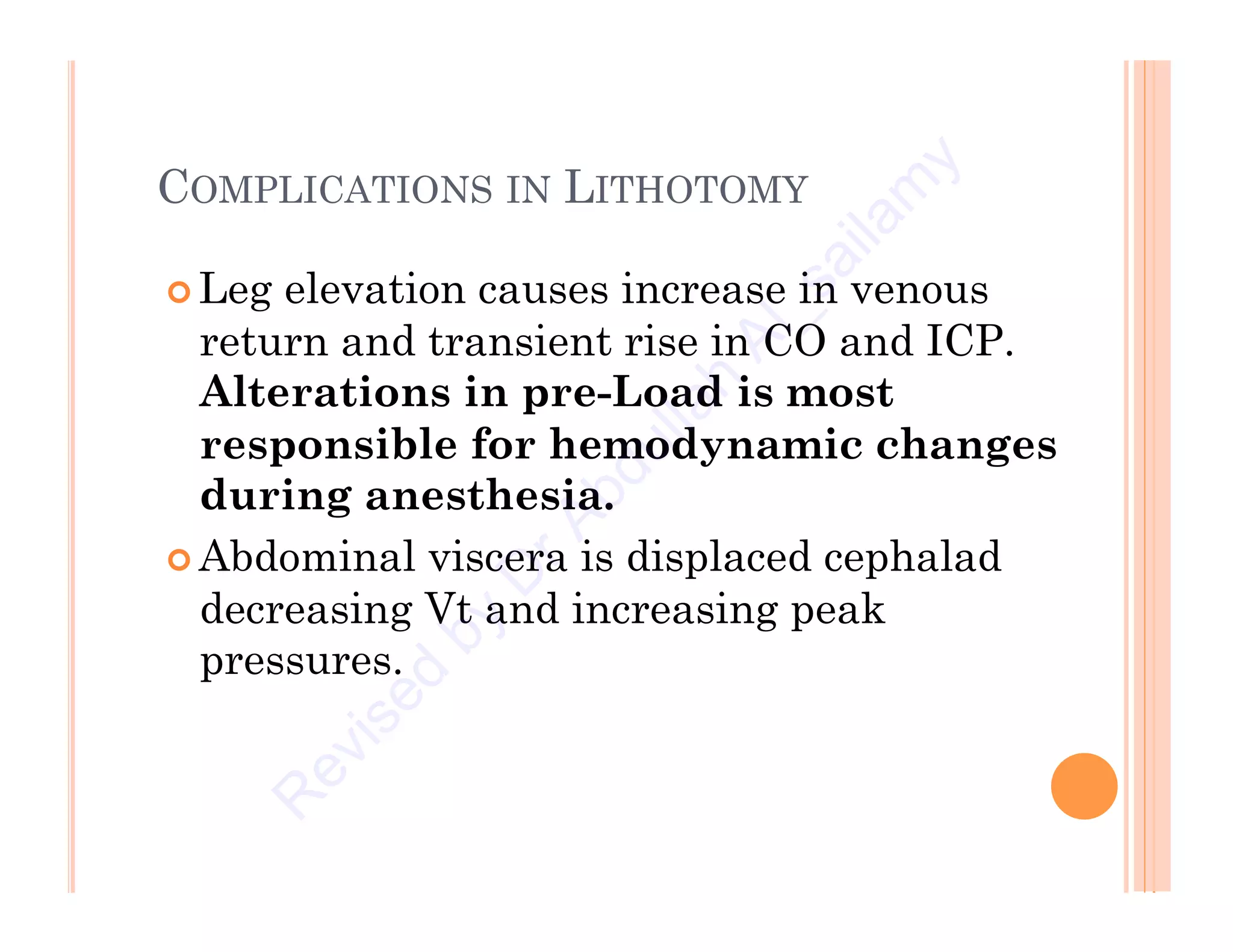Lecture on patient position during anesthesia 2011 | PDF
