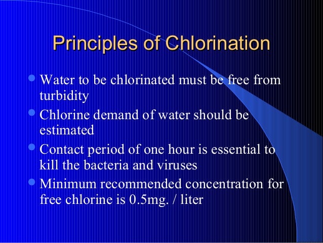 Lecture on purification of water by