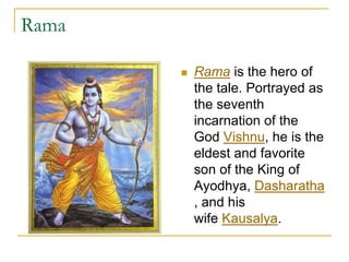 Lecture on ramayana (afro asian lit) | PPTX