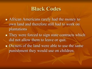 Lecture on reconstruction and-the-black-experience-(part 2 black codes ...