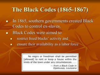 Lecture on reconstruction and-the-black-experience-(part 2 black codes ...