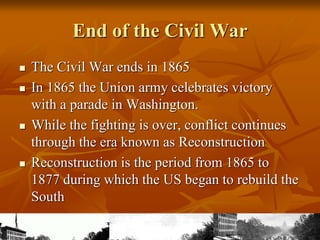 Lecture on reconstruction and-the-black-experience- part I | PPTX