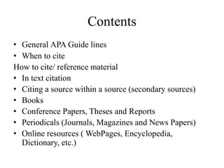 Reference - APA Style | PPT