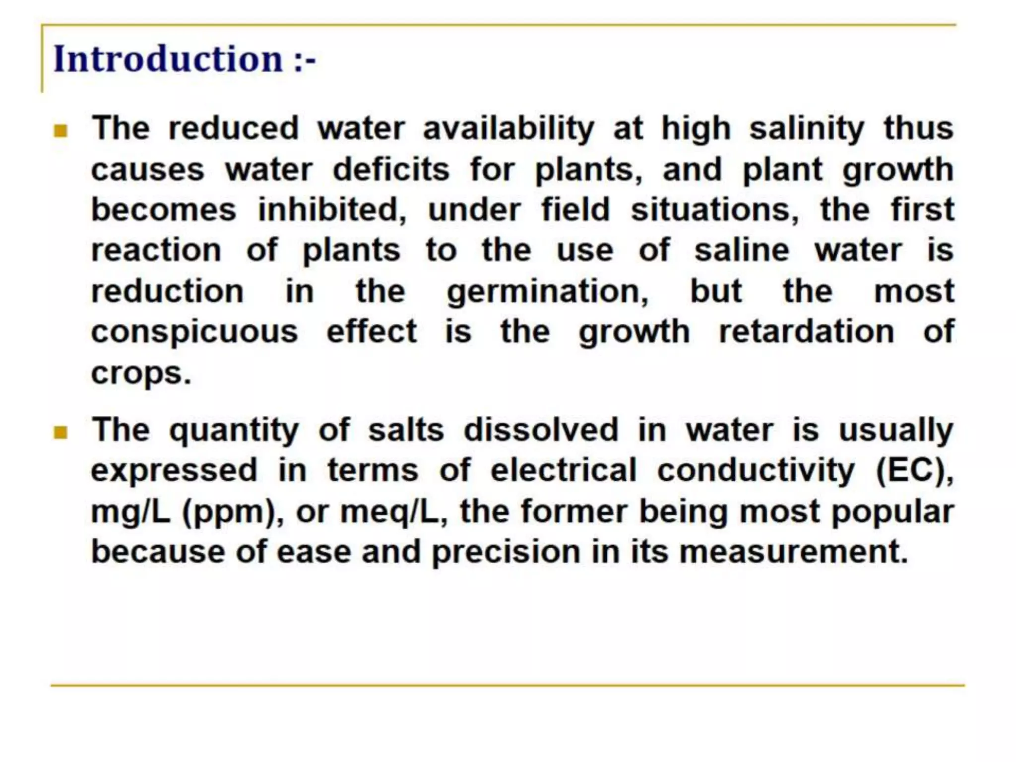Saline Water | PPTX