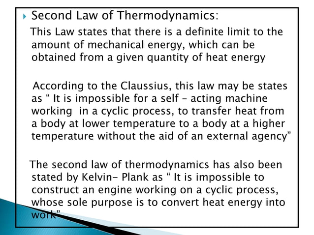 Lecture on thermodynamics | PPTX