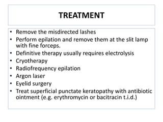 Lecture on Trichiasis, Entropion & Ectropion For 4th Year MBBS ...