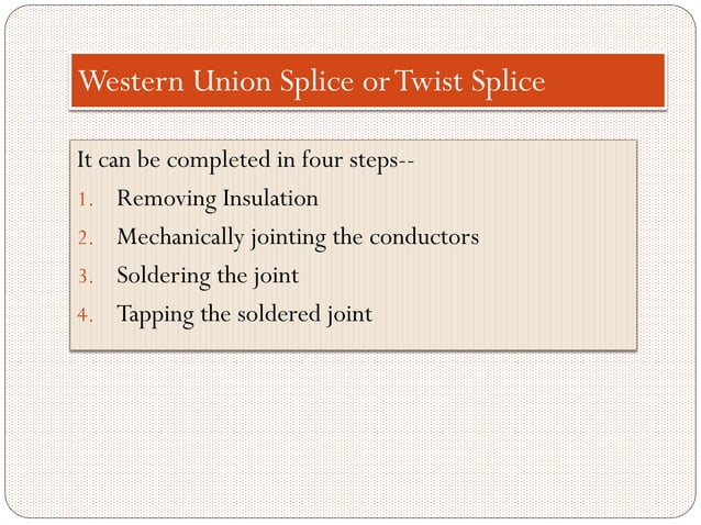 Lecture on wire splicing and termination | PDF | Home & Garden