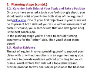 Lecture on writing argumentative essays ppt | PPT