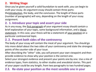 Lecture on writing argumentative essays ppt | PPT