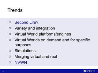 3D virtual worlds and collaborative learning | PPT