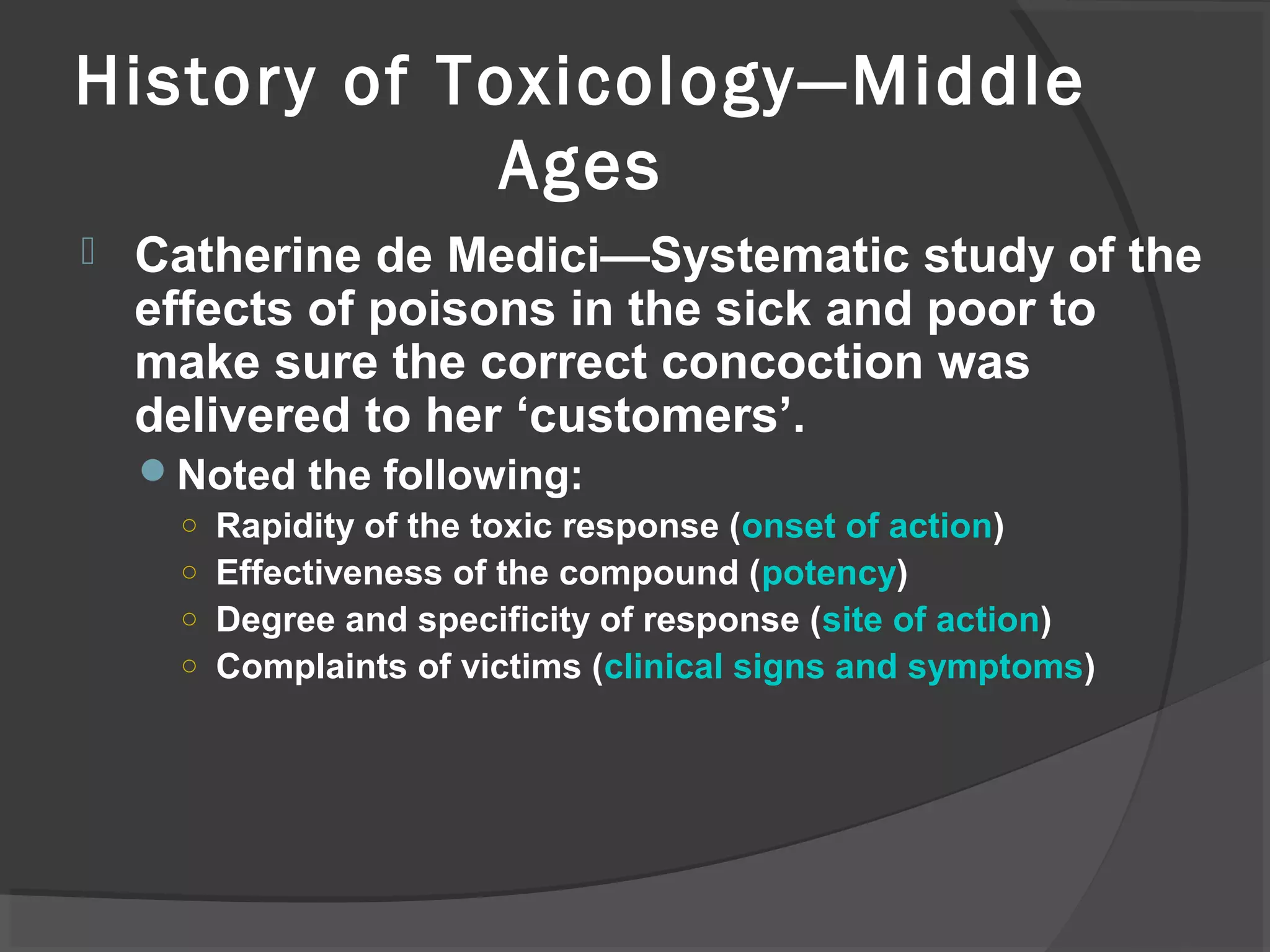Toxicology-History | PPT