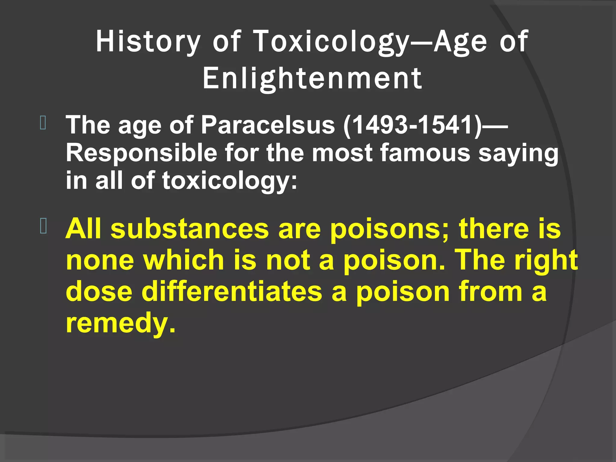 Toxicology-History | PPT