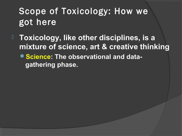 Toxicology-History | PPT | Chemistry | Science