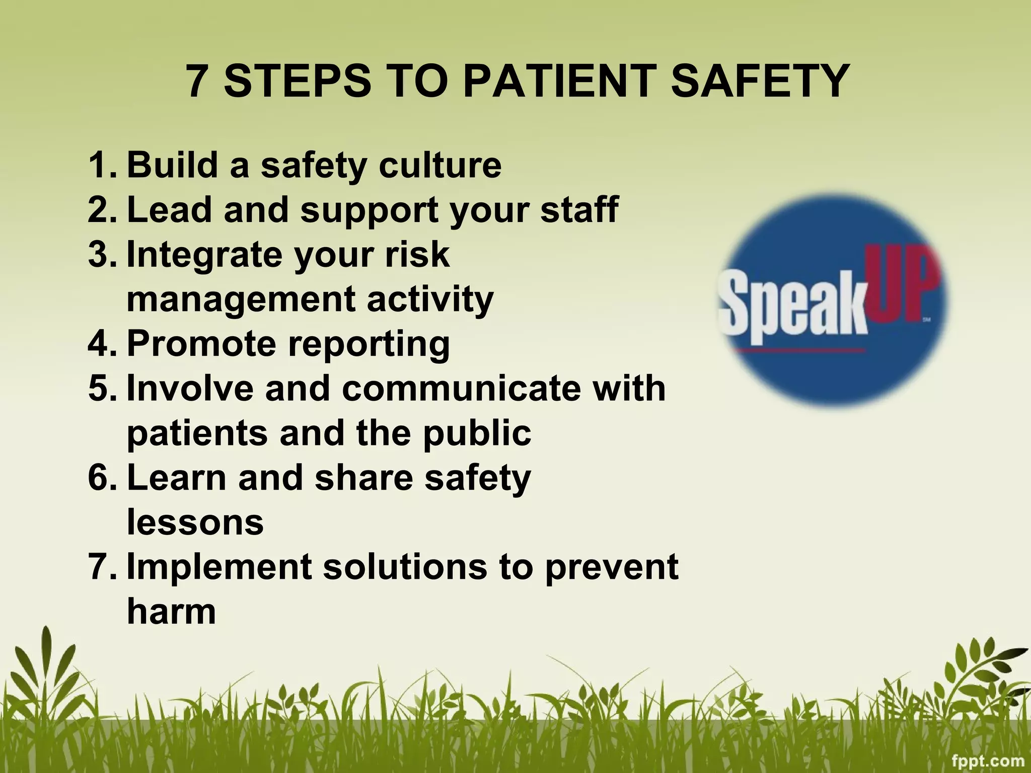 Lecture patient safety | PPT