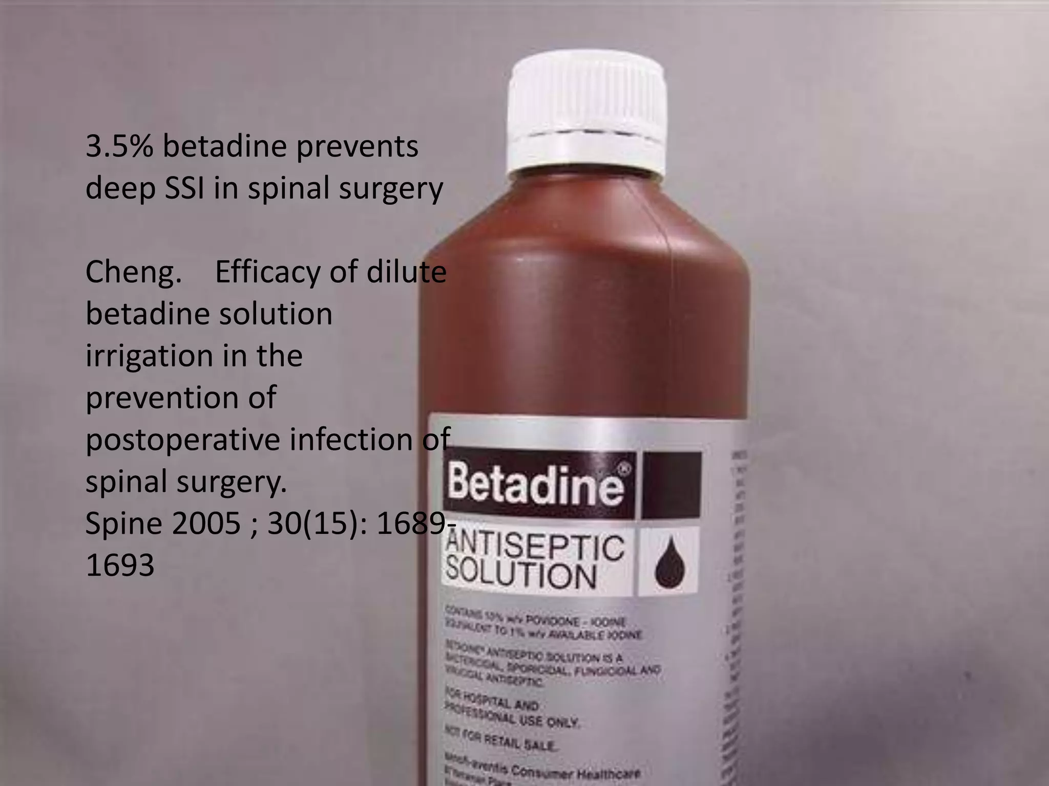 Preventing surgical site infections in spinal surgery | PPTX