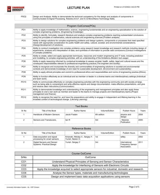 Lecture plan ec202_eca-365 | PDF