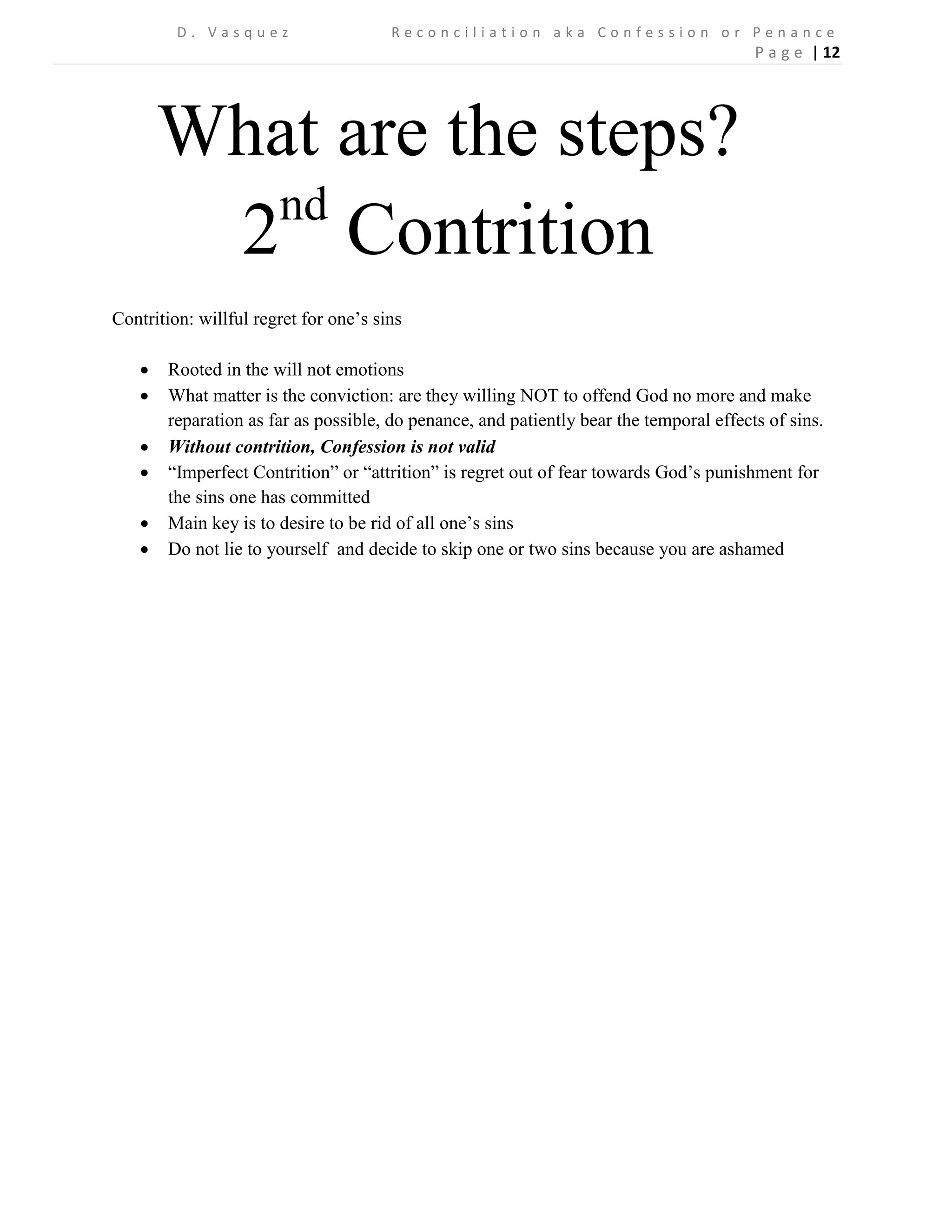 Lecture plan for Confession | PDF