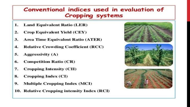 Evaluation of Cropping system | PPTX