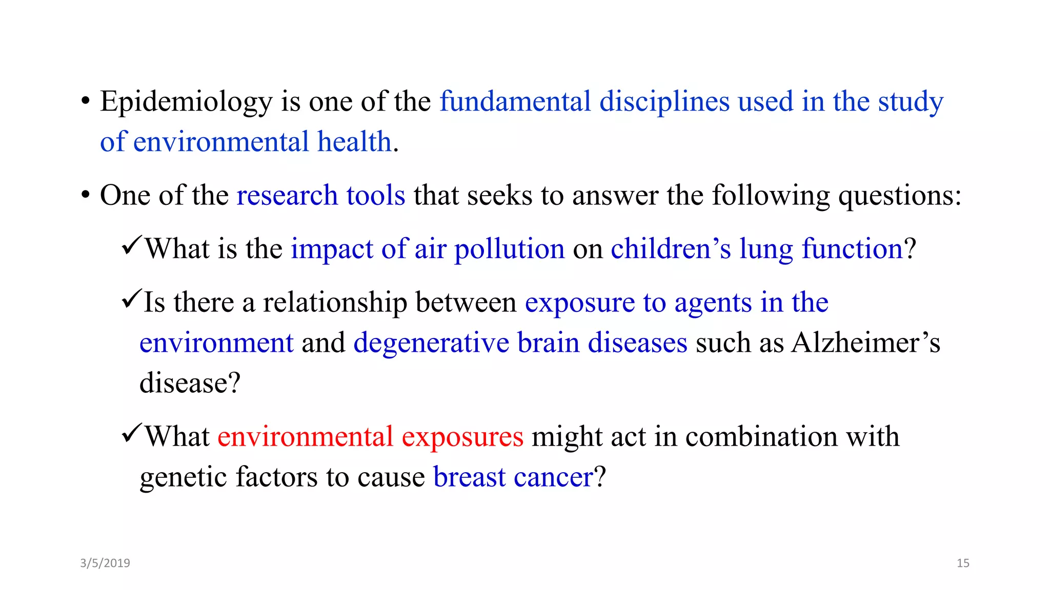 Environmental Epidemiology | PDF