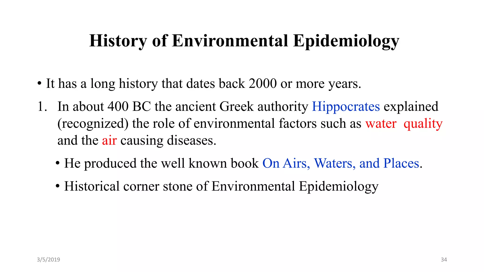 Environmental Epidemiology | PDF
