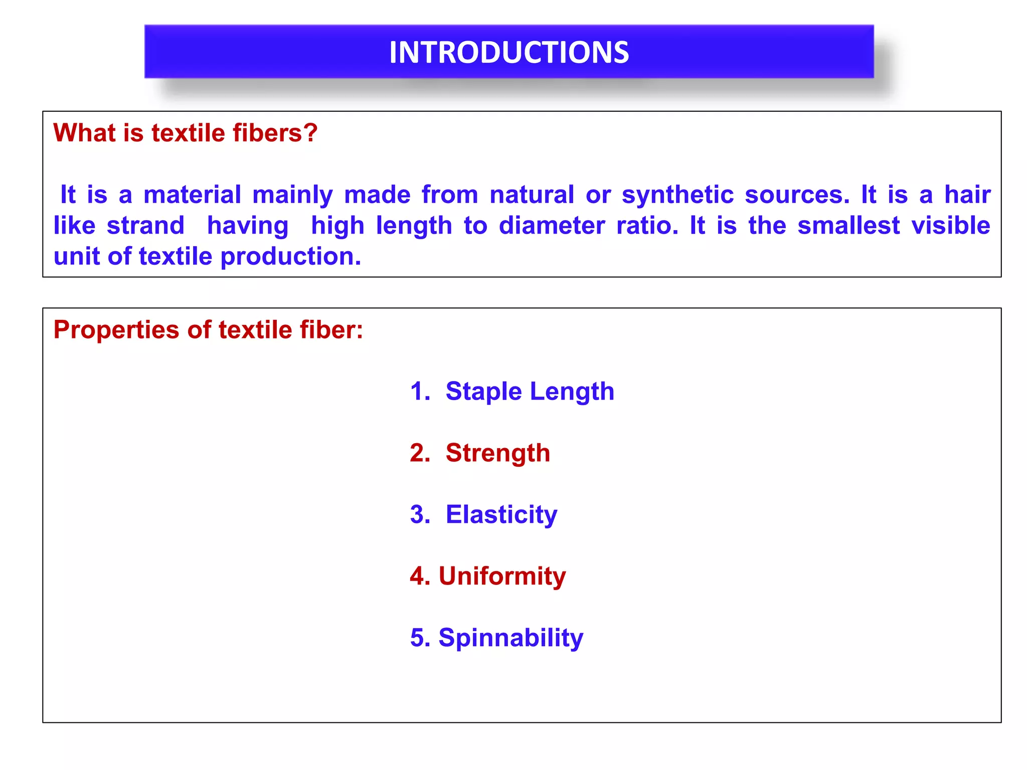 Textile manufacturing and fabric processing (fiber to fabric) | PPTX