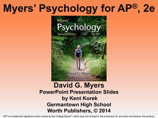 Lecture Myers psychology ( a brief introduction) | PPT