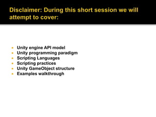 Unity3D Programming | PPTX