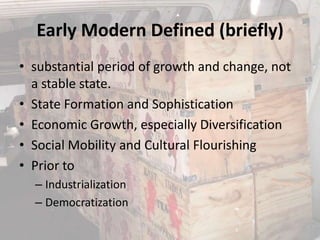Early Modernity | PPTX