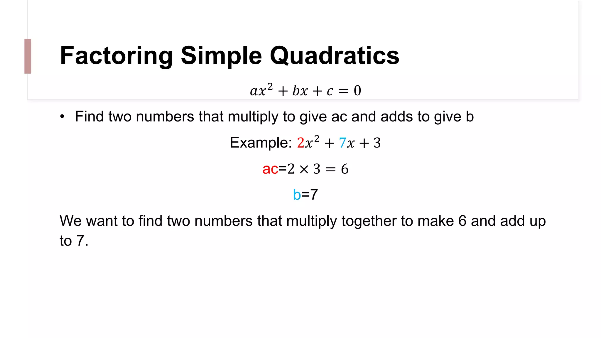 Factoring Polynomials to find its zeros | PPT