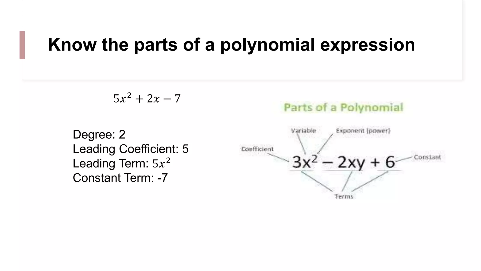 Factoring Polynomials to find its zeros | PPT