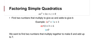 Factoring Polynomials to find its zeros | PPTX