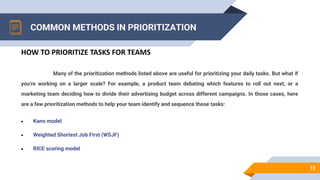 Lecture Modes of Project Prioritization. | PPT