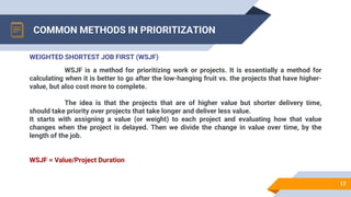 Lecture Modes of Project Prioritization. | PPT