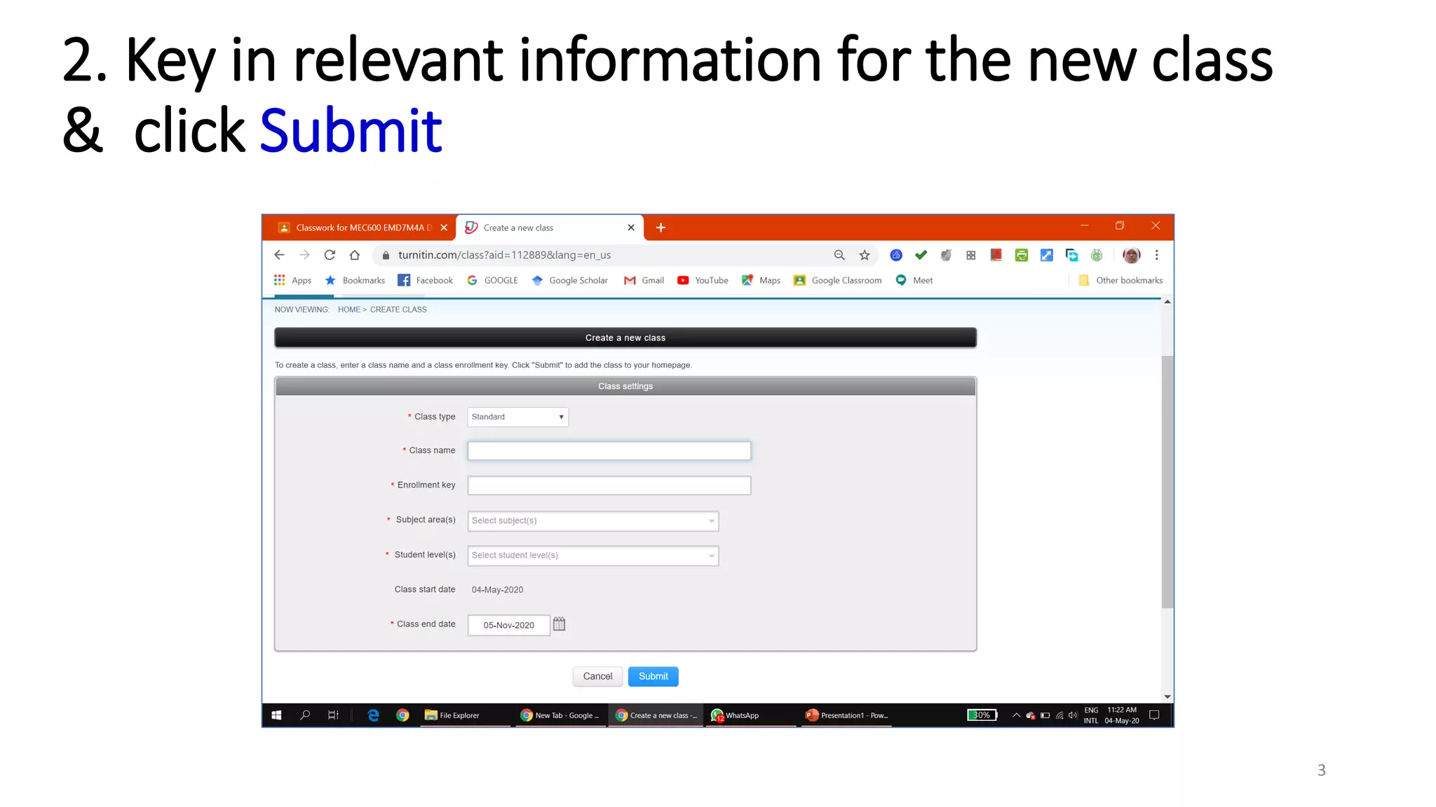 Lecturer How to create class & assignment - turnitin | PPT
