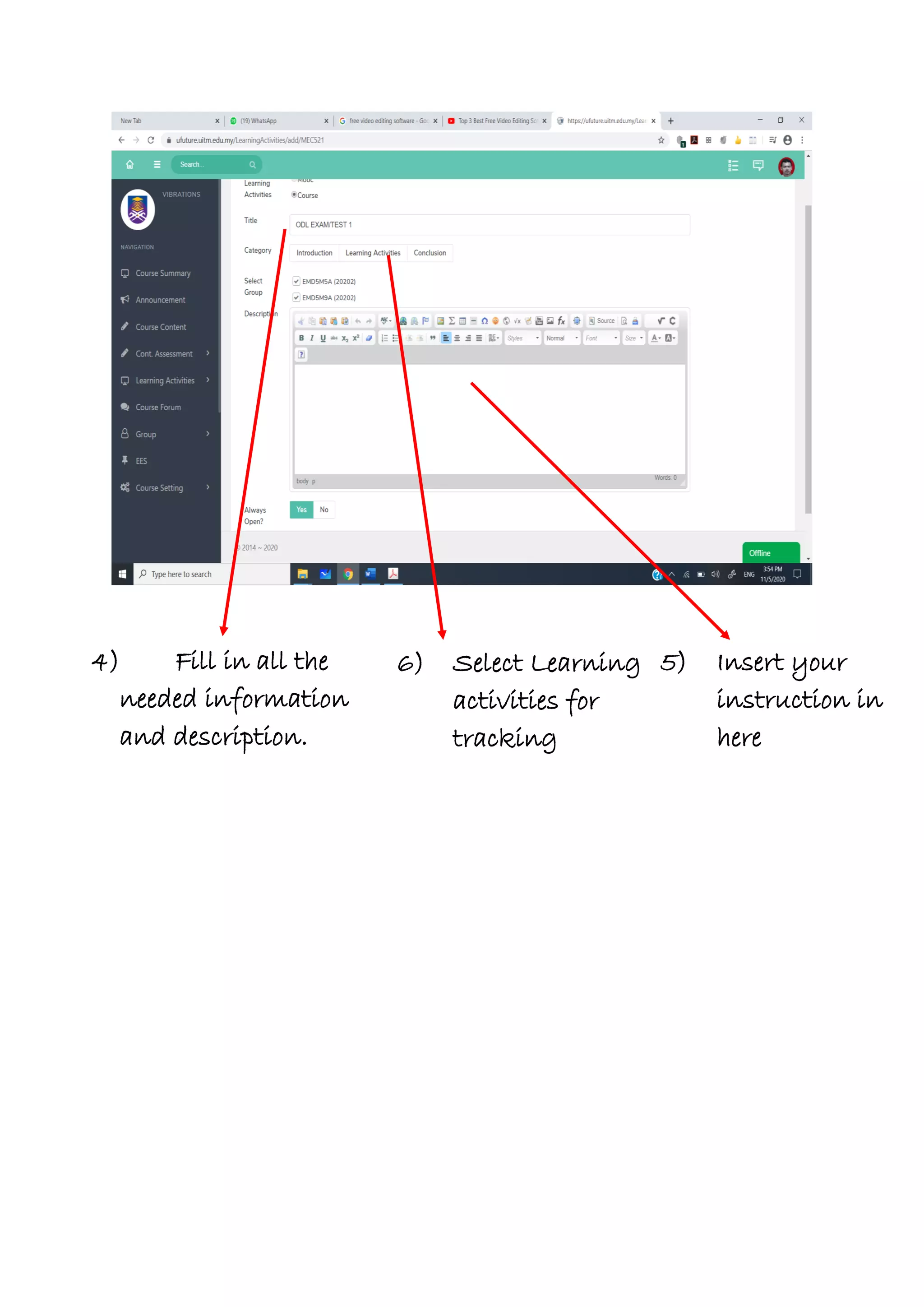 Lecturer using learning activities in u future | PDF