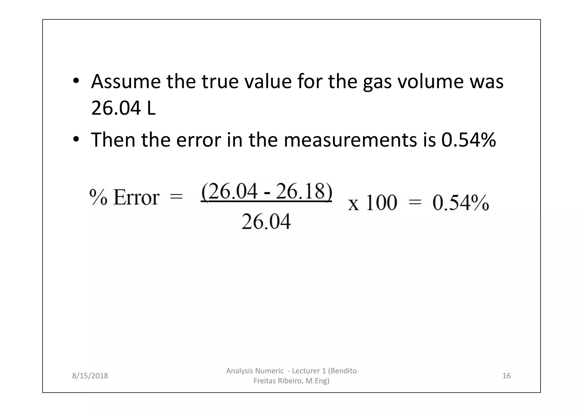 Lecturer 1 Numerical Analysis Ppt Free Download
