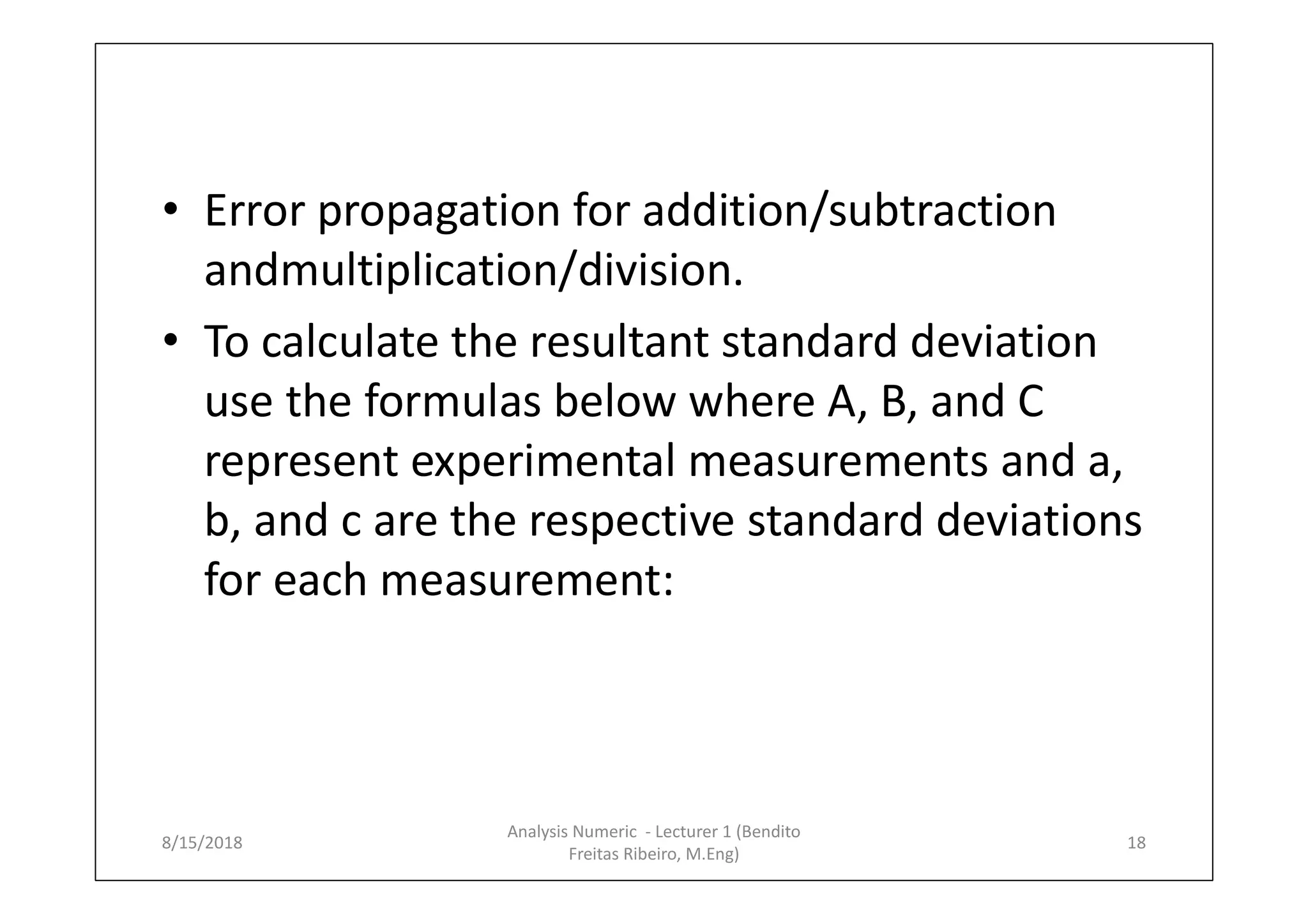 Lecturer 1 Numerical Analysis Ppt Free Download