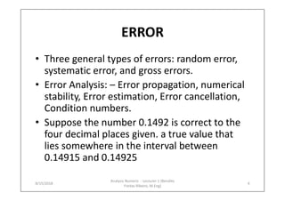 Lecturer 1 numerical analysis | PPT