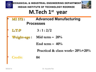 Lecturer 1 machining | PPT