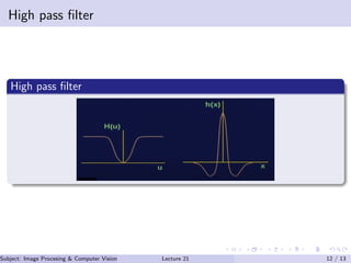 Frequency Domain Operation for Image Enhancement | PPT | Free Download