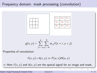 Frequency Domain Operation for Image Enhancement | PPT | Free Download