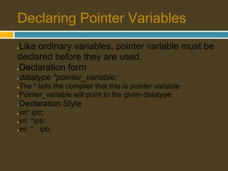 Lecturer23 pointersin c.ppt