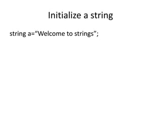 Lecture 3: Strings and Dynamic Memory Allocation | PPT