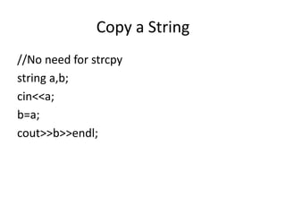 Lecture 3: Strings and Dynamic Memory Allocation | PPT