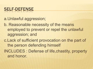 Lecture justifying circumstance | PPTX