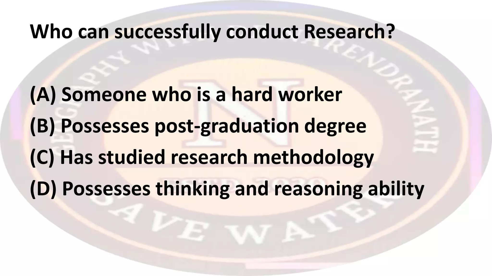 PhD entrance exam Research Methodology MCQ | PPTX