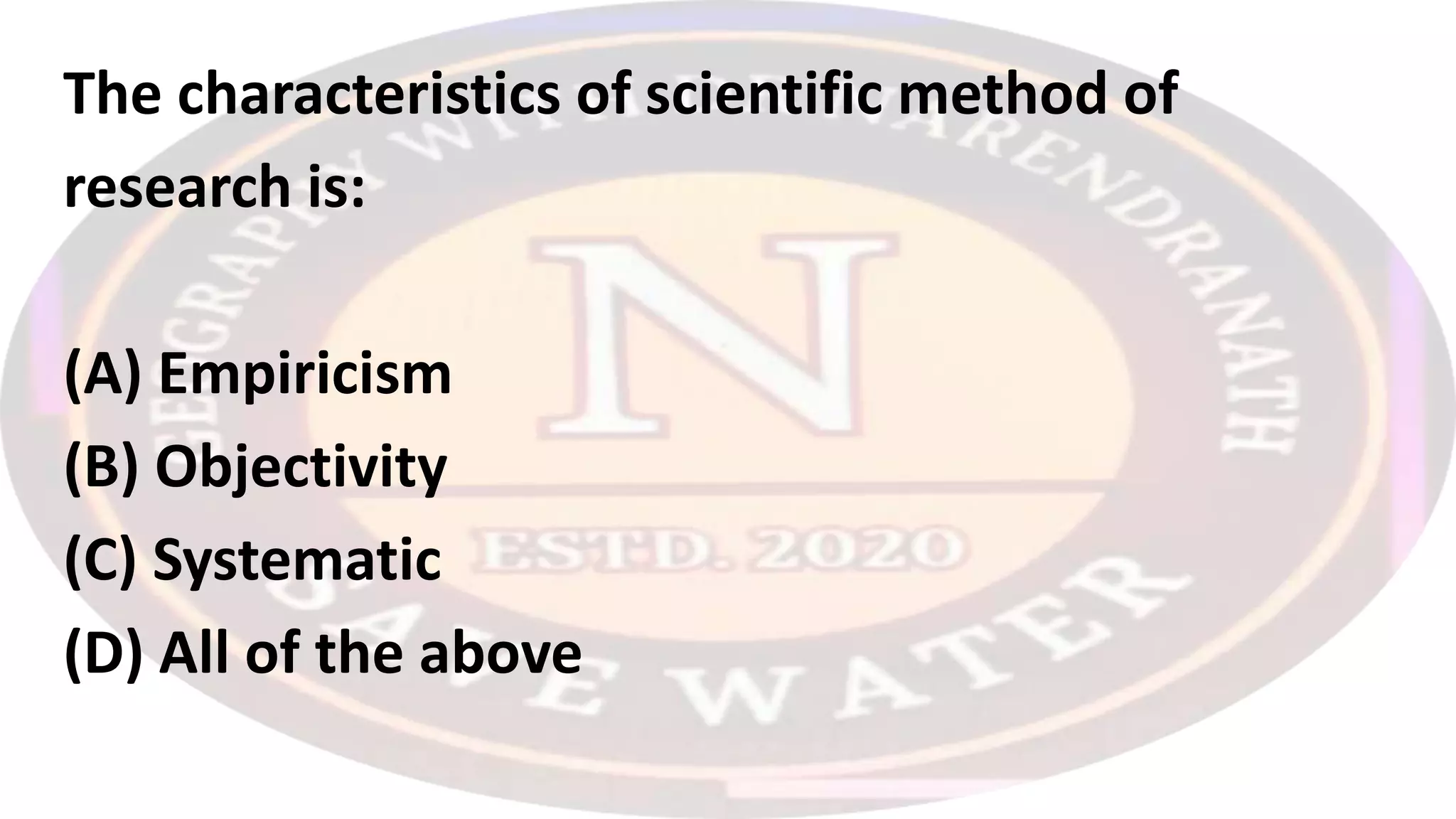 PhD entrance exam Research Methodology MCQ | PPTX | Science