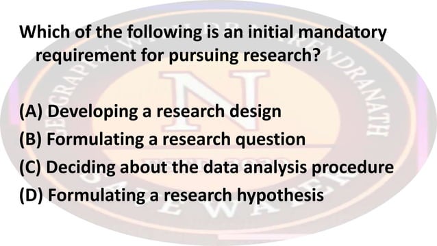 PhD entrance exam Research Methodology MCQ | PPTX | Science