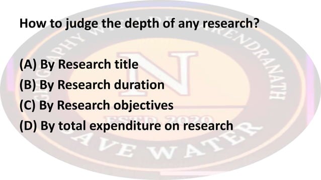 PhD entrance exam Research Methodology MCQ | PPTX | Science